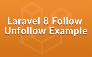 Laravel 8 Follow Unfollow Example - Follow Unfollow Example