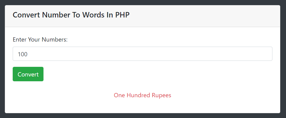 Convert Number To Words In PHP Number To Words In Php